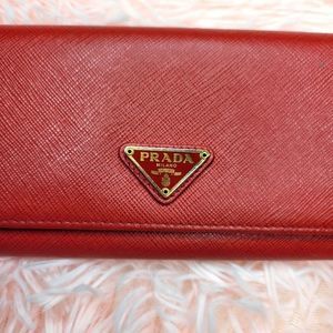 Prada | Bags | Prada Silver Logo Plaque Fold | Poshmark